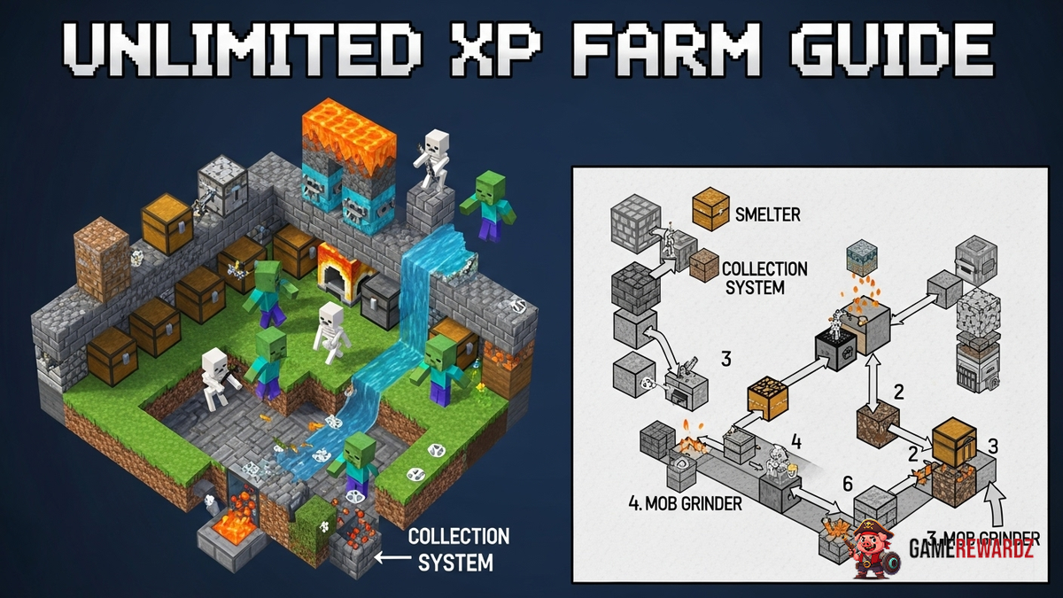 Minecraft Unlimited XP Farm | Level Up Fast!